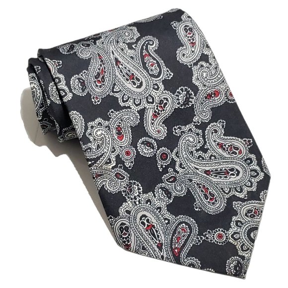 Source Unknown | Accessories | Mens Tie Black Amoeba Design | Poshmark